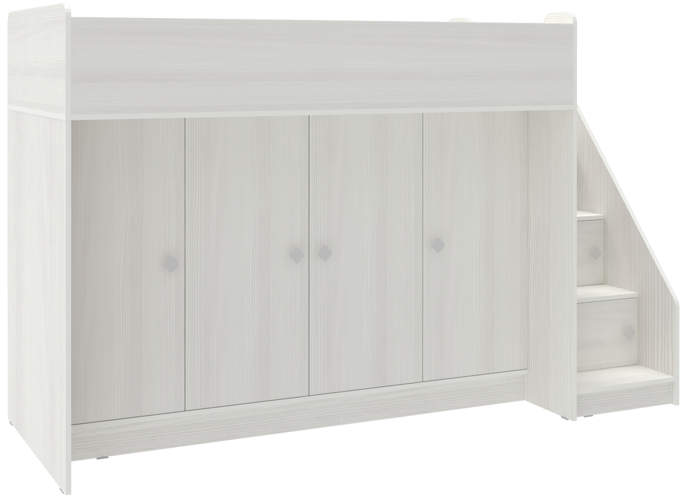 Кровать чердак Л 43.5.1 Белое Дерево Белое Дерево