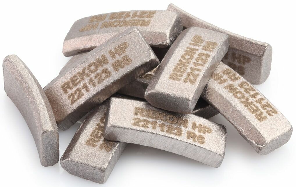 REKON Алмазный сегмент HARD Premium (R6:24x4.0x10) для алмазных коронок D92-126, 10 штук