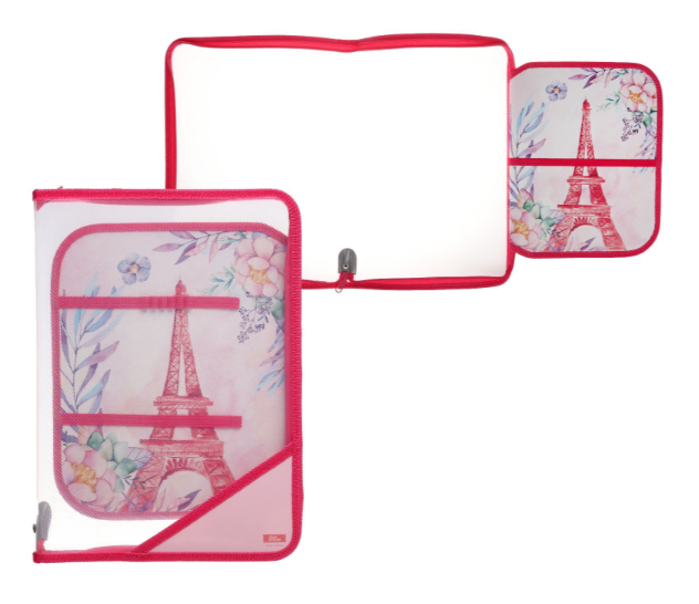 Папка для труда А4 «Париж», молния вокруг