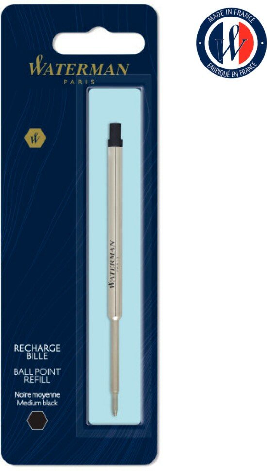 Стержень шариковый Waterman Standard Maxima (CWS0944480) M 1мм черные чернила блистер — фото 1
