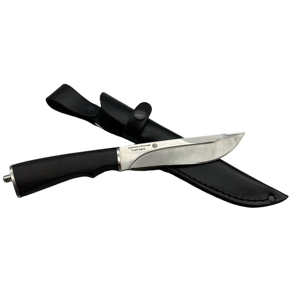 Нож охотничий "Байкал", 2011-2018 гг, дамасская сталь, Беркут, Россия