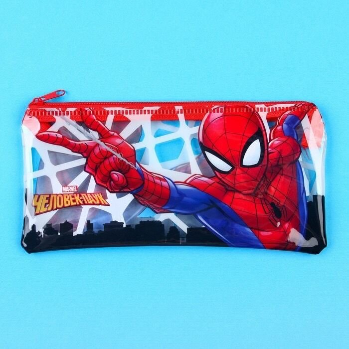 Пенал школьный мягкий, 10х21 см, Человек-паук