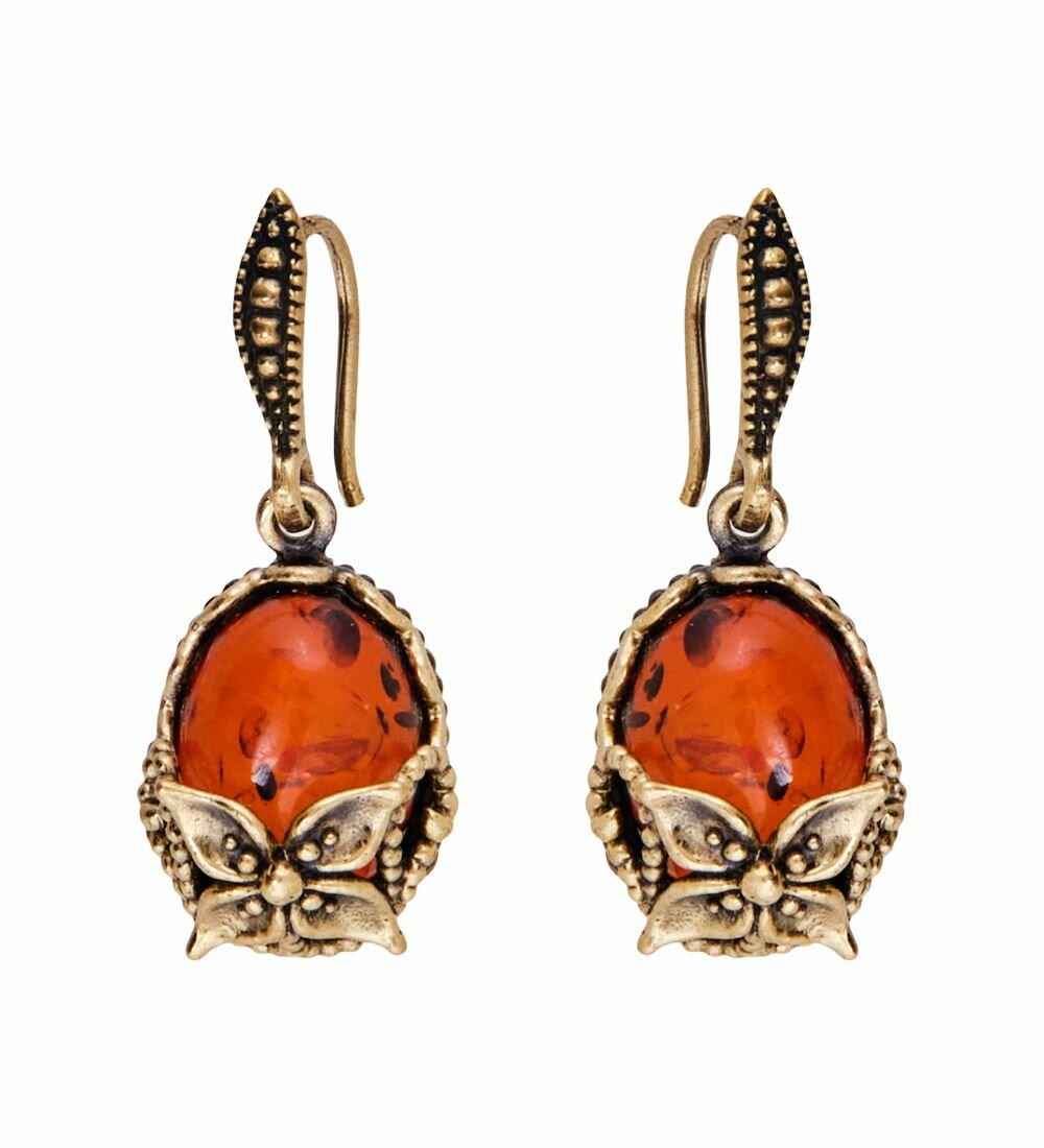 Серьги, янтарь