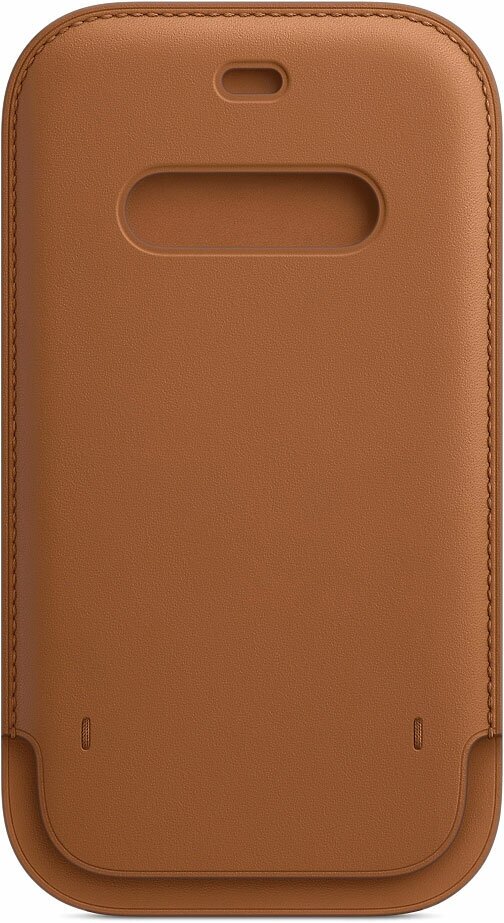 Чехол-конверт Apple iPhone 12/12 Pro Leather Sleeve MagSafe Saddle Brown (Золотисто-коричневый) MHYC3ZM/A