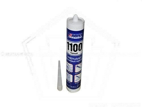 Герметик силиконовый abro 1100 белый master под пистолет (ss-1100-wh)