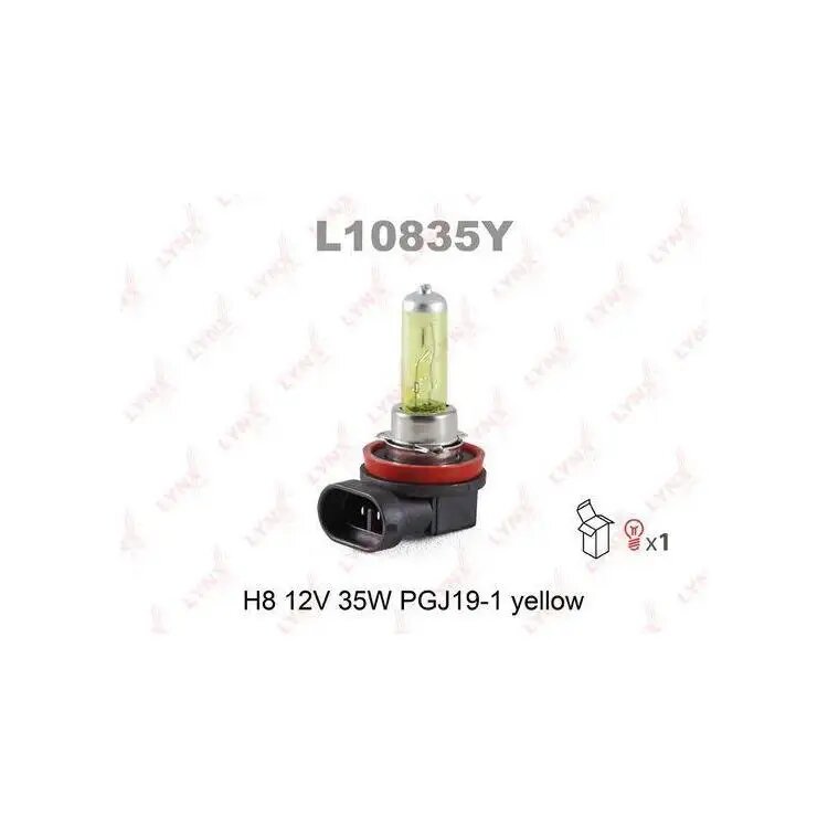 Лампа H8 12V 35W PGJ19-1 YELLOW LYNX - L10835Y