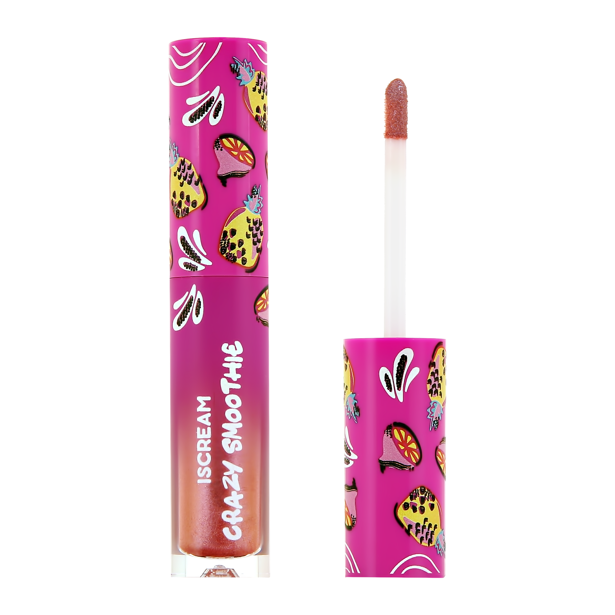 Блеск для губ ISCREAM "Crazy Smoothie", тон 02, увлажняющий, жидкий