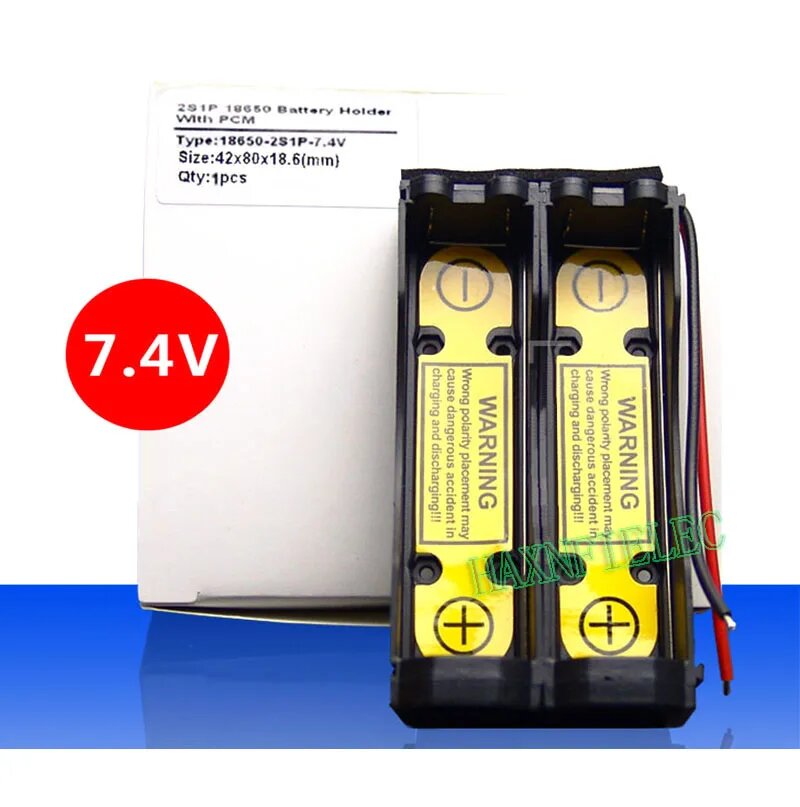 2S1P 7,4 В 18650 контейнер для хранения аккумулятора чехол 2 слота для зарядки с литий-ионной печатной платой PCM Защитный Контейнер для самостоятельной сборки