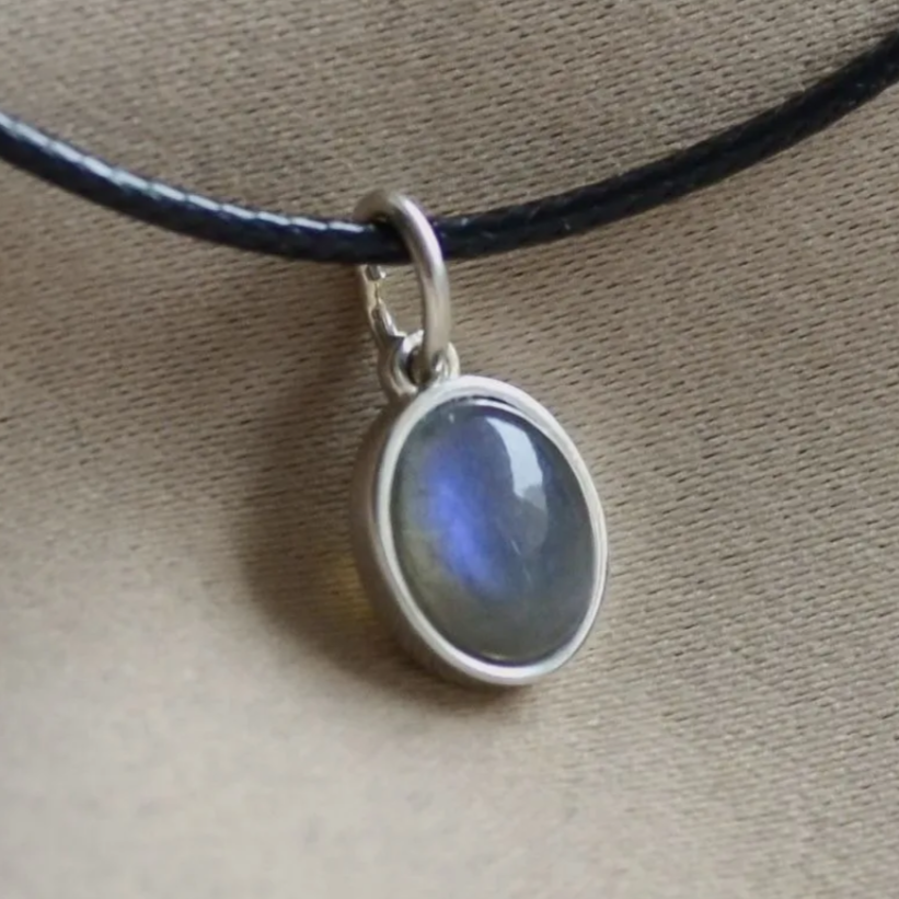 Подвеска, серебро, 925 проба, родирование, лабрадорит