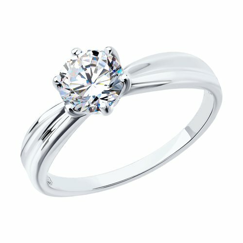 Кольцо, золото, 585 проба, кристаллы Swarovski