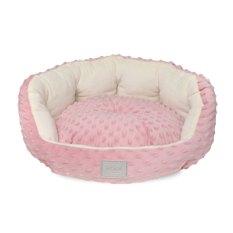 Triol Лежанка для животных круглая "Малыш" M, розовая, 50*50*21см, серия PUPPY