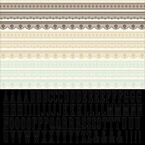 Наклейки Высечки матовые, Бордюр - Алфавит - On This Day Collection, 300х300 мм, Kaiser Craft