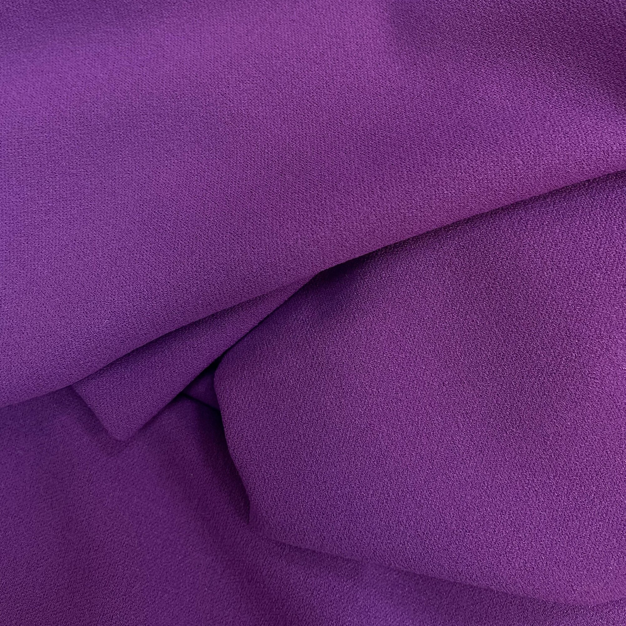 Ткань для шитья Плательный креп , сирень, отрез 1 м * 155 см