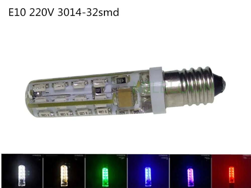 MILBLOON Светодиодная лампа E10 220В Синий