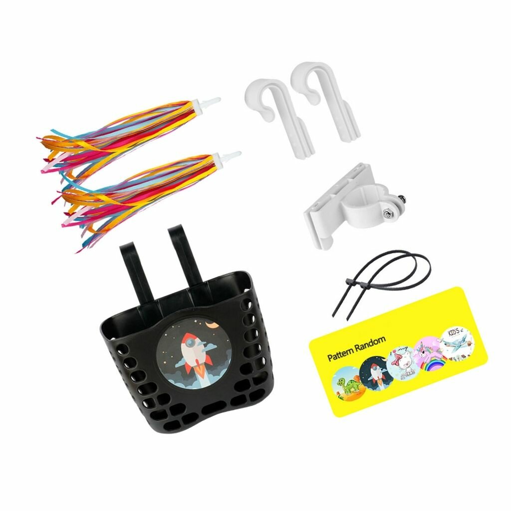 Велосипедная сумка, Передняя корзина для детского велосипеда и самоката - черная, 1 комплект