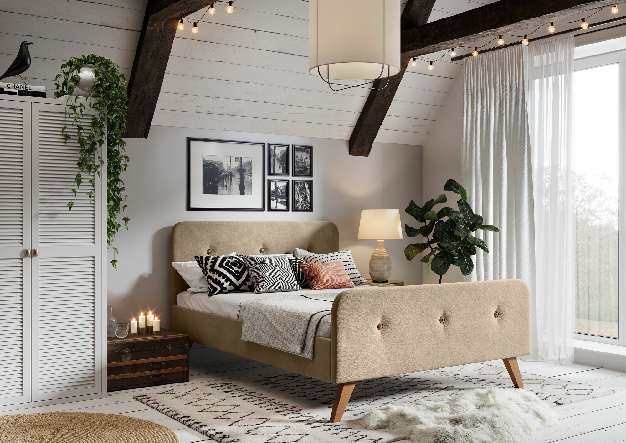 Кровать с мягким изголовьем "Марго" 160 х 200 см (Velutto 05)