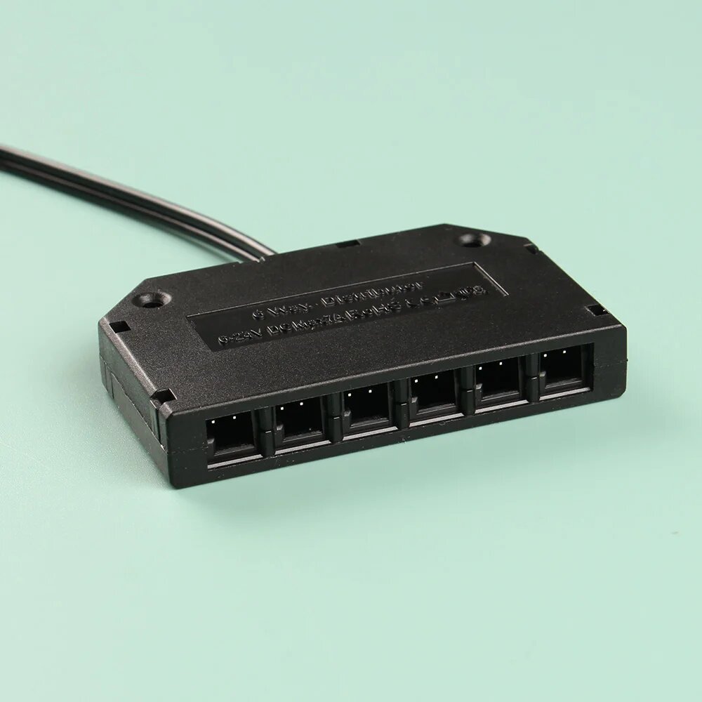 Dupont Cable 2M 22AWG 3/6 Way Power Distribution Block 6-Way