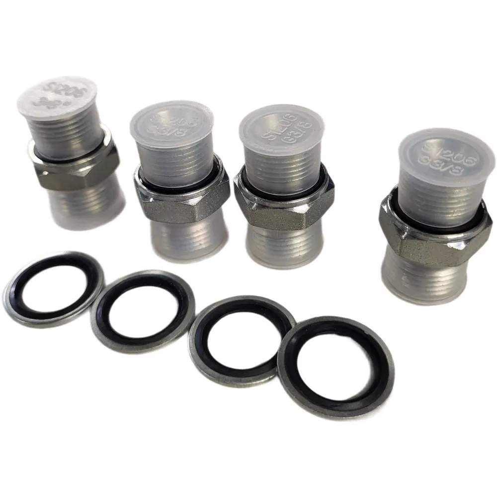 Адаптер (Соединитель + кольца) BSP (Ш-Ш) 3/8 - DKOL 18x1,5 (4 шт в комплекте + 4 кольца)