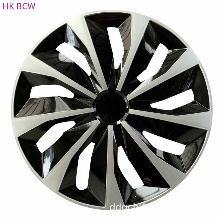 Колпаки для колесных дисков, 15 дюймов, подходят для стальных колес, 4 шт, Черное серебро