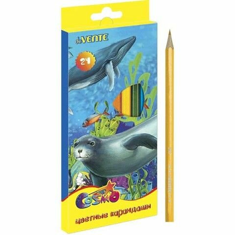 Карандаши цветные deVENTE 24 цветов "Trio" трехгранные, в коробке (5024306)