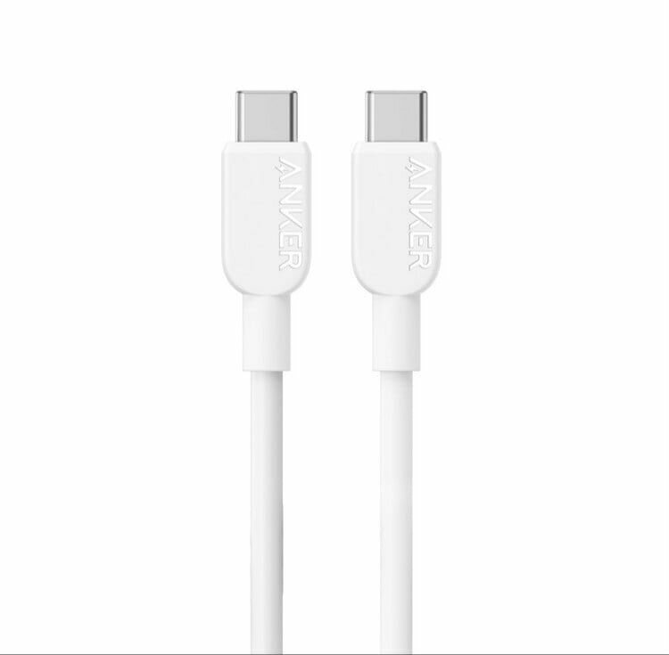 Кабель для зарядки ANKER 310 USB-C to USB-C 60W 1.8m - White