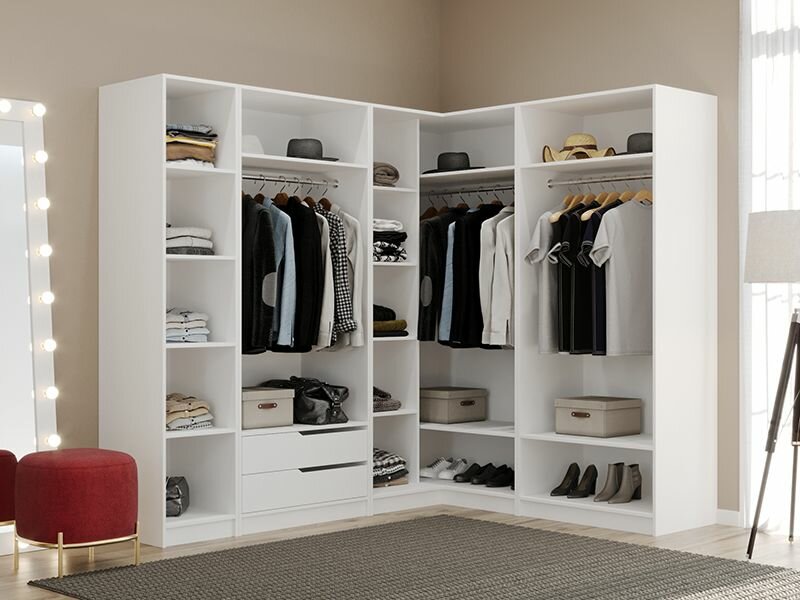 Гардеробная "Британи 31" 2200/1800х2000х500, белый