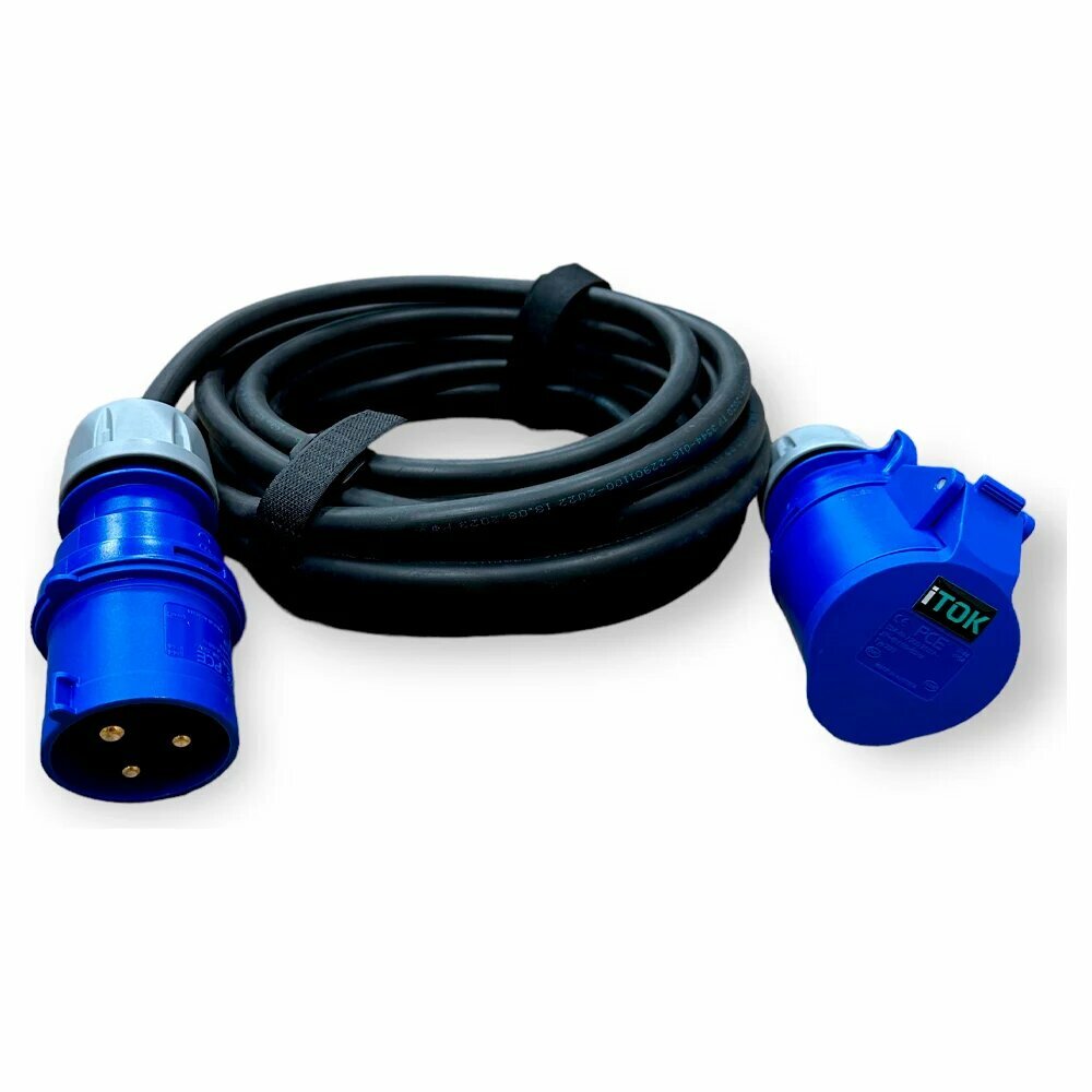 Удлинитель силовой iTOK тип SUS серии iCONNECT PRO промышленный однофазный КГтп-ХЛ 3х4 мм 32А 230В 1P+N+E IP44 ГОСТ 20 м i-CONNECT-PRO-SUS-KG-340-VR-220-3-44-20