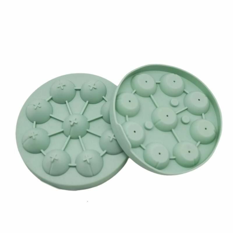 Формы для льда Роза, силиконовый лоток с крышкой в форме персика для напитков, Зеленый - Персик