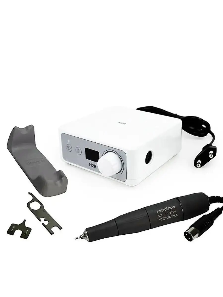 Аппарат для маникюра Marathon N2R, с ручкой-наконечником, белый