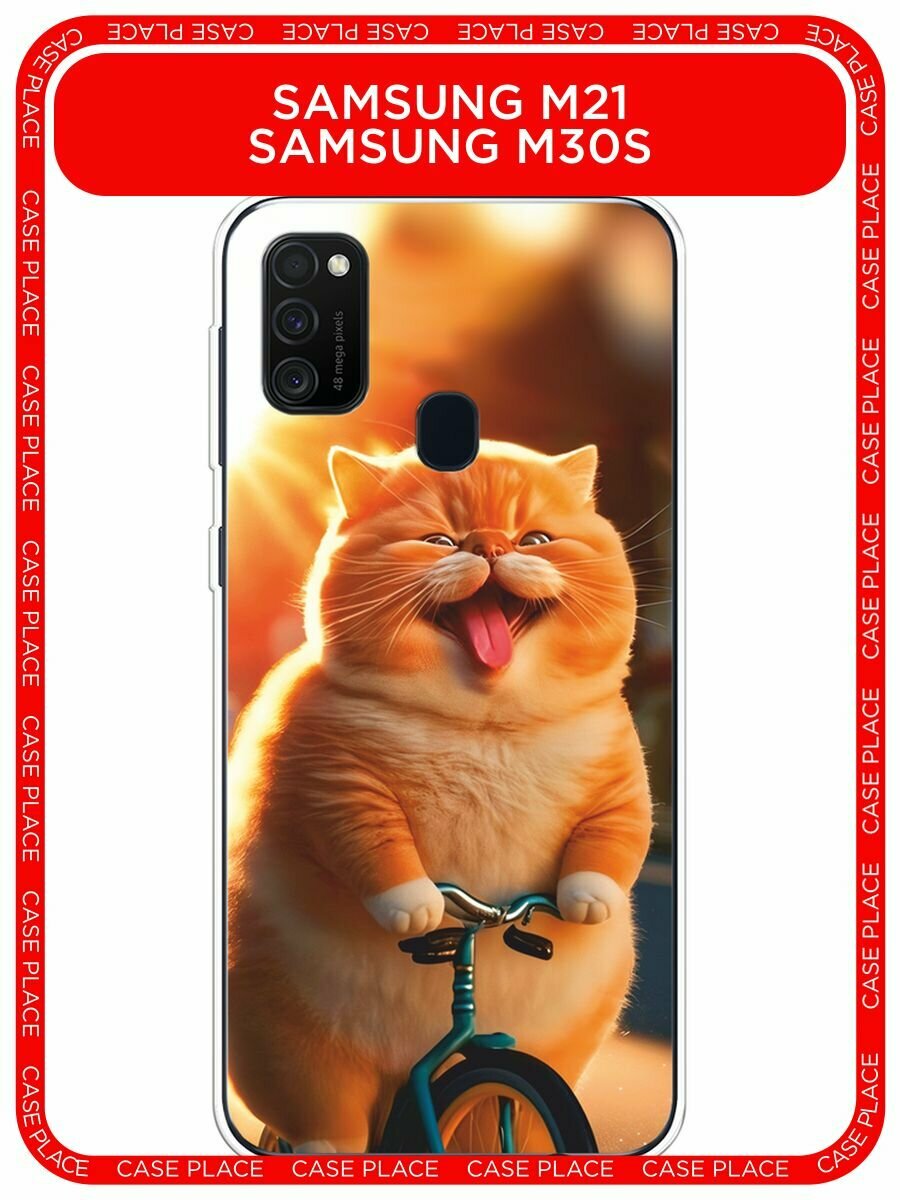Чехол на Samsung Galaxy M21/M30s / Самсунг Галакси М21/M30s с принтом "Кот на велике"