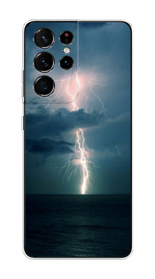 Чехол на Samsung Galaxy S21 Ultra / Самсунг Галакси S21 Ультра с принтом "Молния 1"