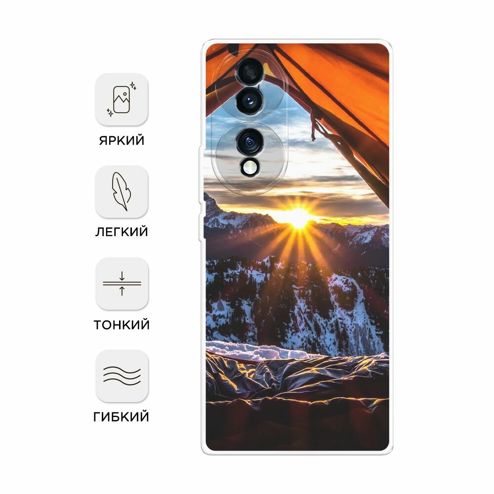 Силиконовый чехол на Honor 70 / Хонор 70 с принтом Горы 7 — фото 1