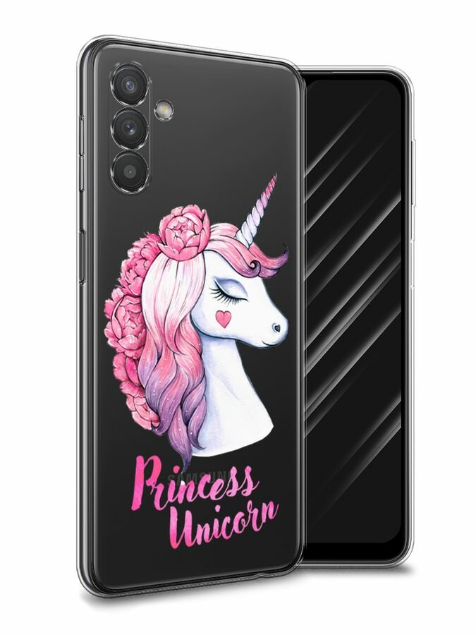 Чехол на Samsung Galaxy A13 5G/A04s / Самсунг Галакси А13 5G/A04s с принтом Princess Unicorn, прозрачный