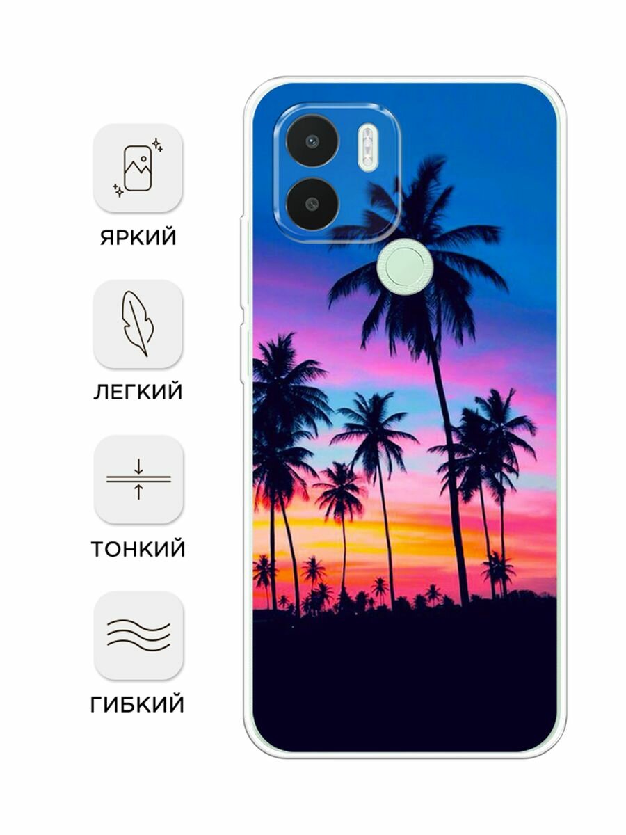 Чехол на Xiaomi Redmi A1+/Redmi A2+/Poco C51/C50 / Редми A1+ с принтом "Закат 5" — фото 1