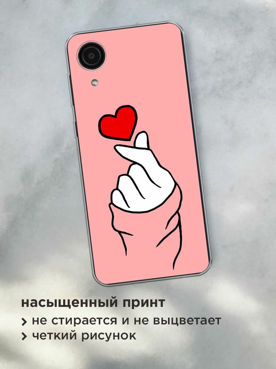 Чехол на Samsung Galaxy A03 Core / Самсунг Галакси А03 Core с принтом "Милое сердечко" — фото 1