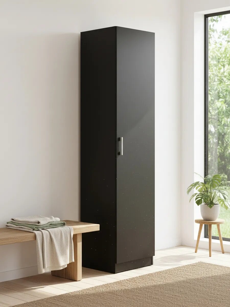 Шкаф пенал FRESTER деревянный одежды в спальню прихожую с полками, от производителя