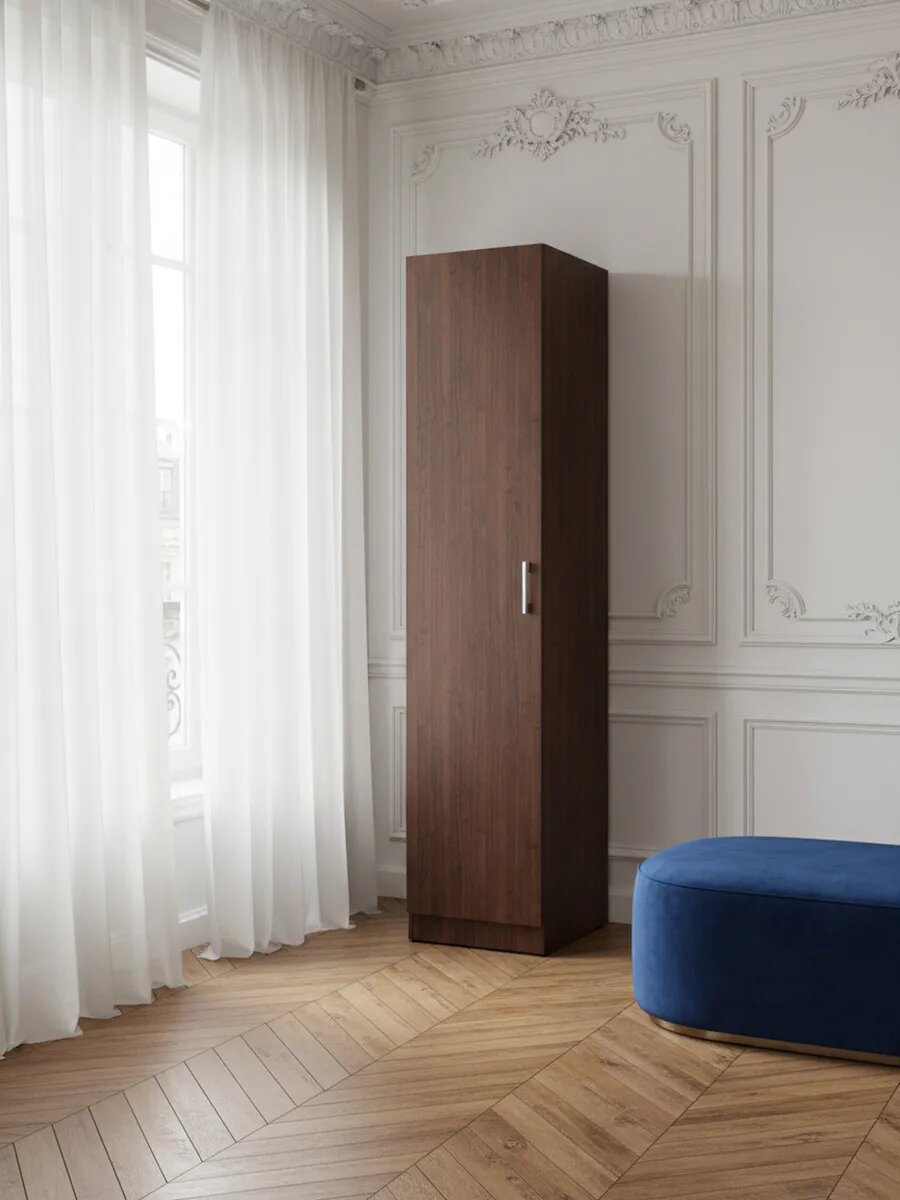 Шкаф пенал FRESTER для одежды распашной с полками в прихожую, от производителя