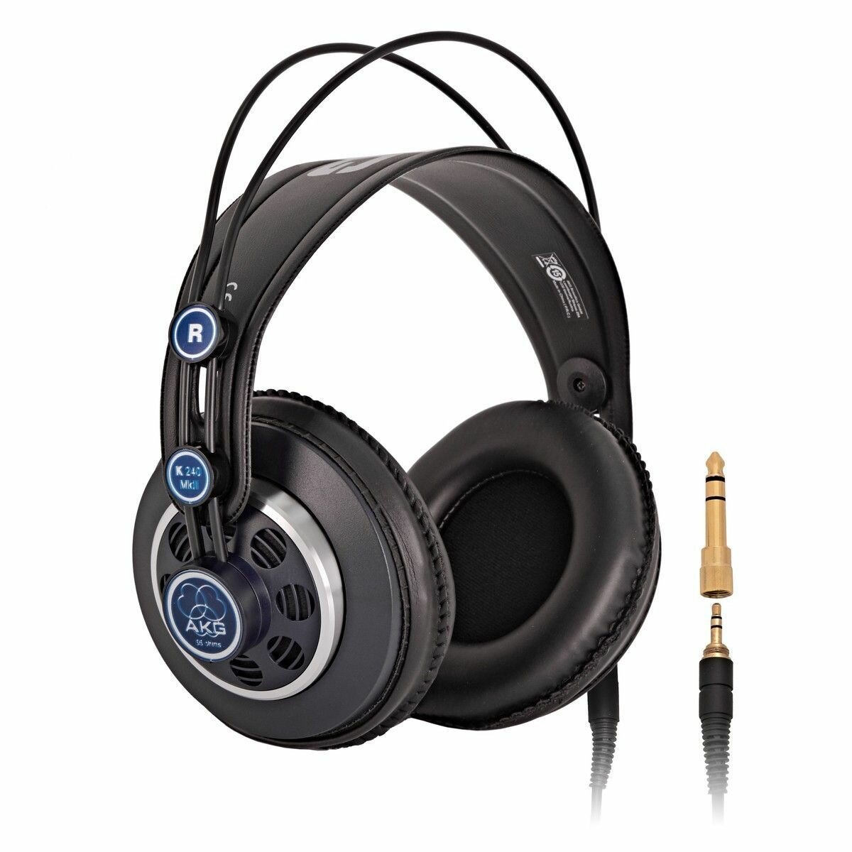 Наушники AKG, K240 MkII, студийные, полуоткрытые, черный, 30 мм, оголовье