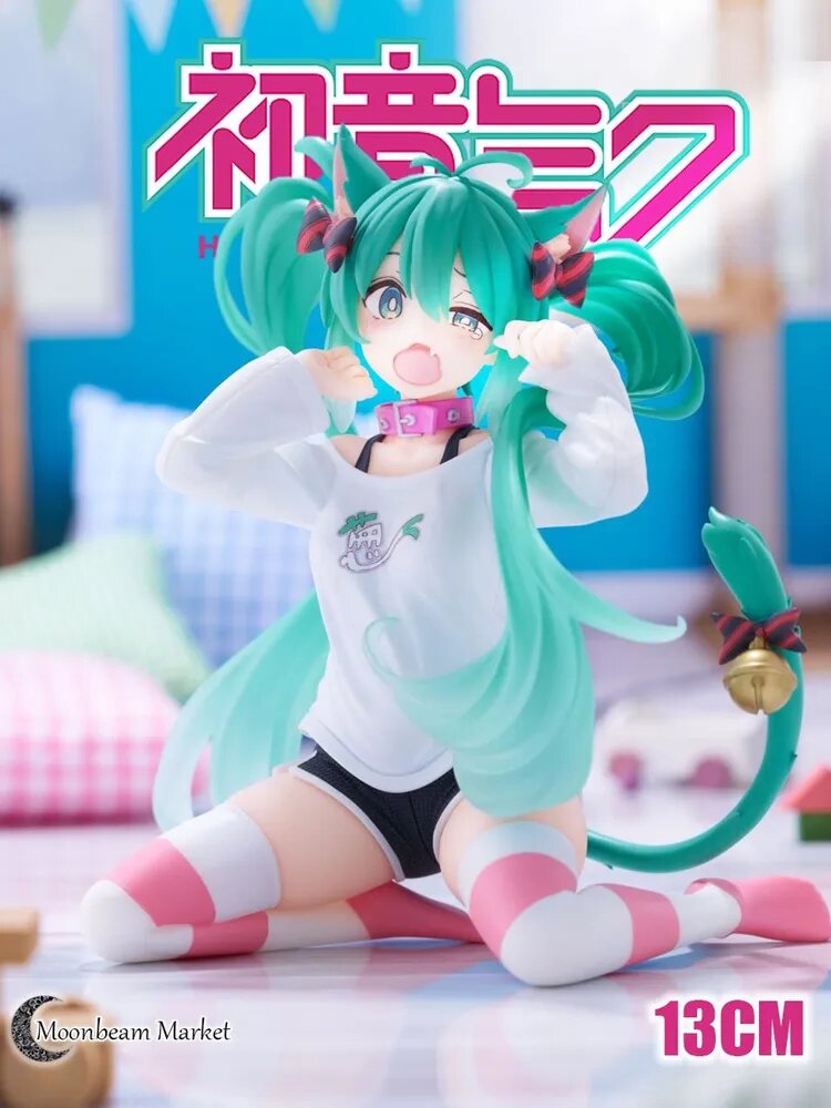 Фигурка Hatsune Miku с кошачьими ушками 13см. Фигурка Мику Хацунэ для коллекционеров