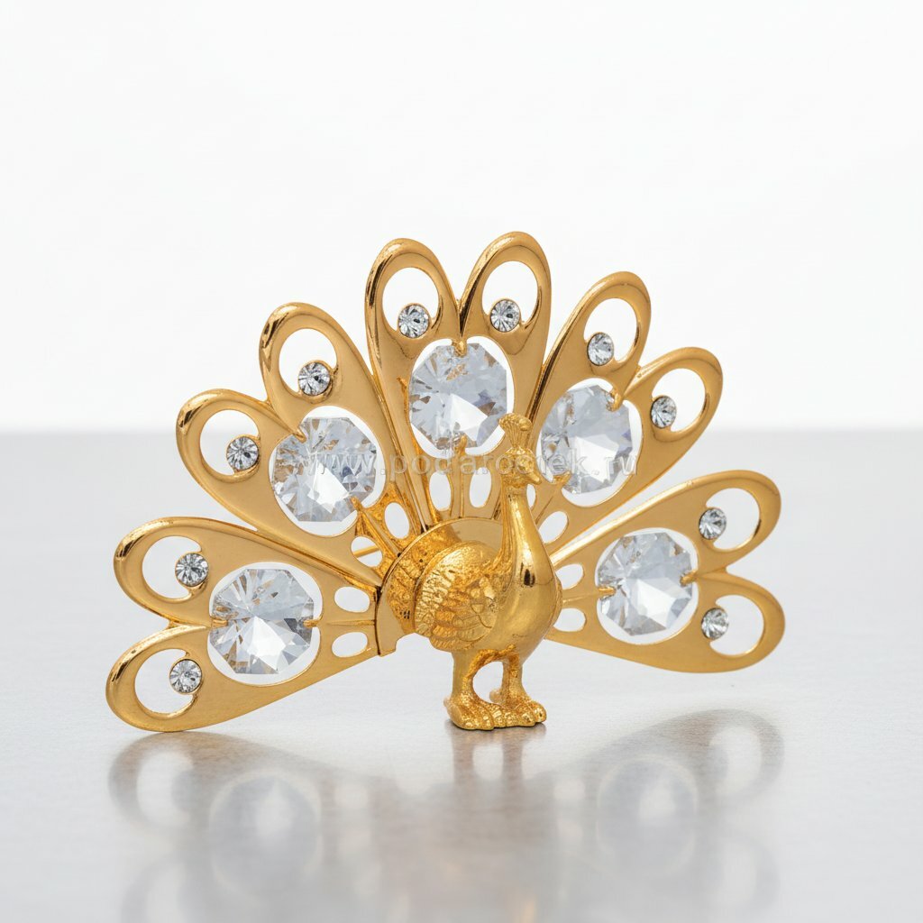 Фигурка Павлин мал. A6397 Crystal Temptations, Металл, кристалл