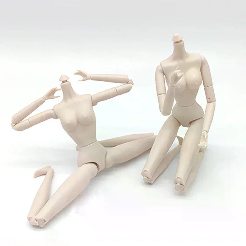 Шарнирное кукольное тело 30 см, белый пластик, для девочек