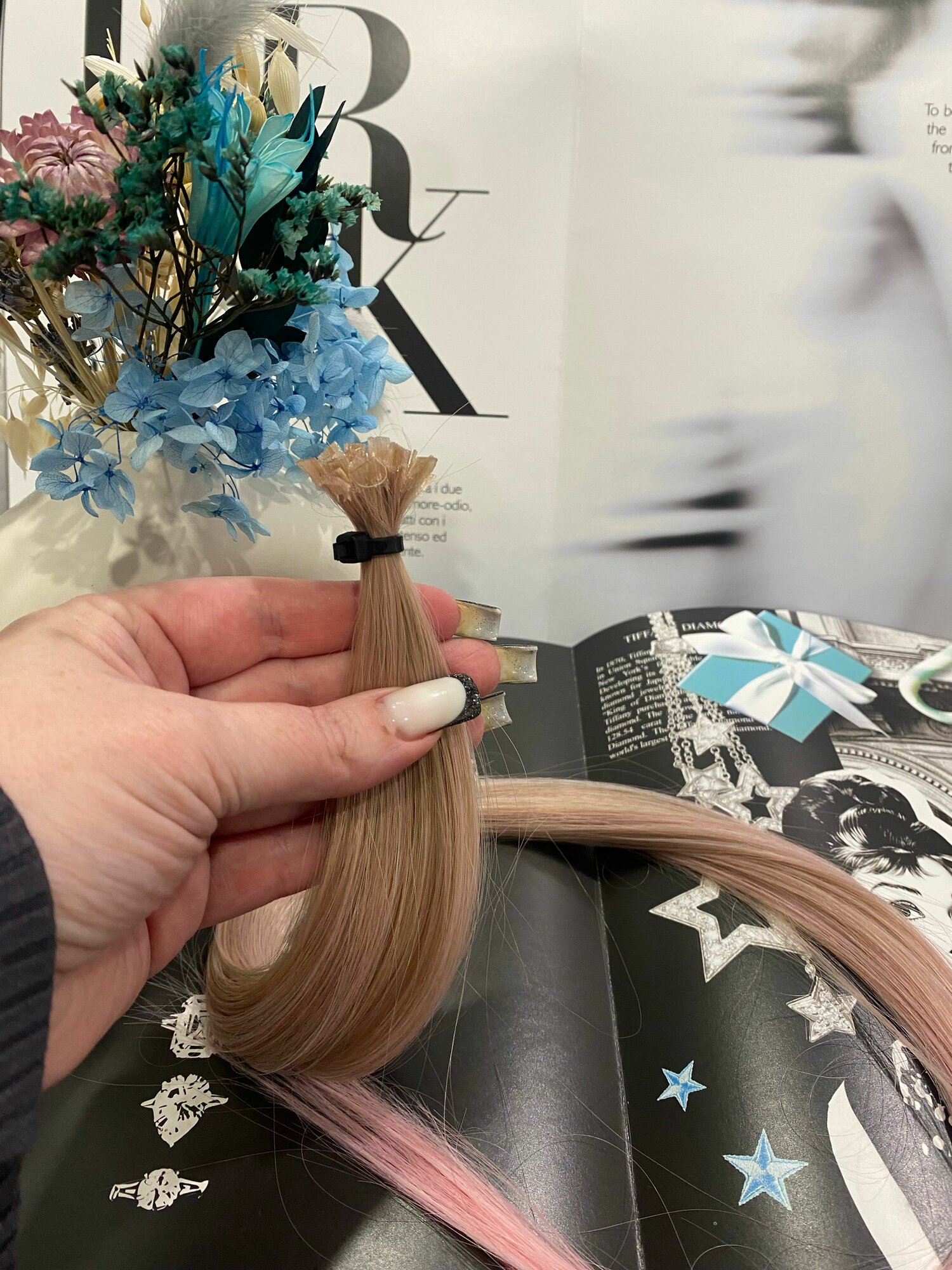 Биопротеиновые волосы для наращивания на капсулах