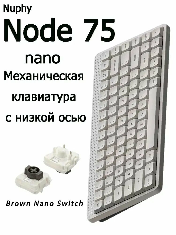 NuPhy Клавиатура беспроводная , (NuPhy Moss Low-Profile), Английская раскладка, белый