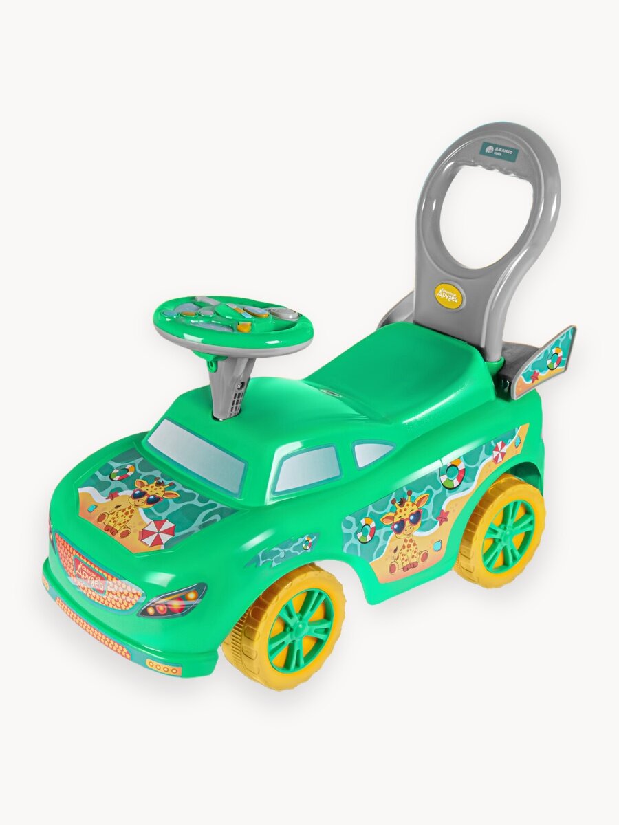 Каталка детская толокар Жираф с мелодиями В. Шаинского, машина каталка для малышей, пушкар, ходунки, JB5300883