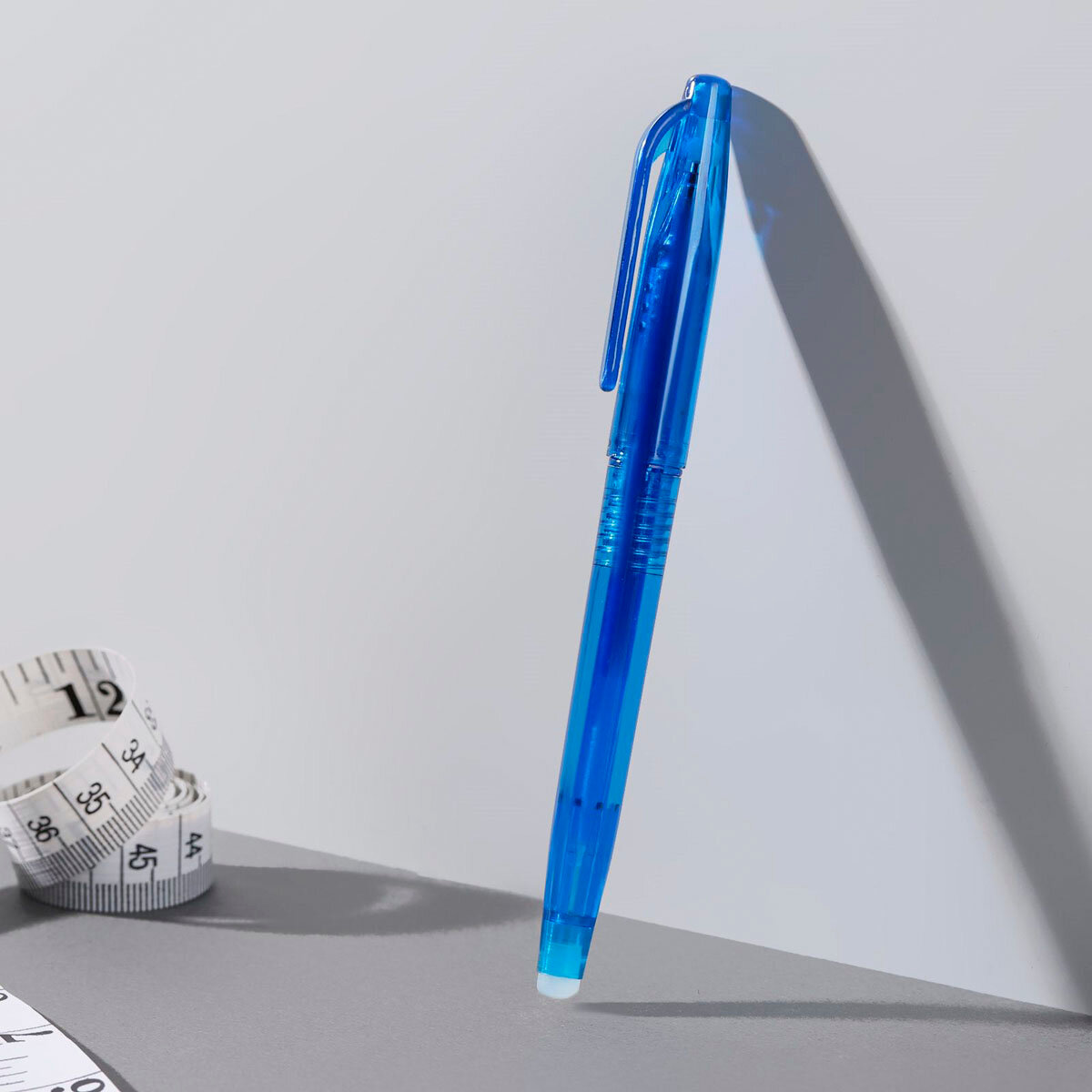 Маркер для ткани синий термоисчезающий, длина 15 см, Арт Узор