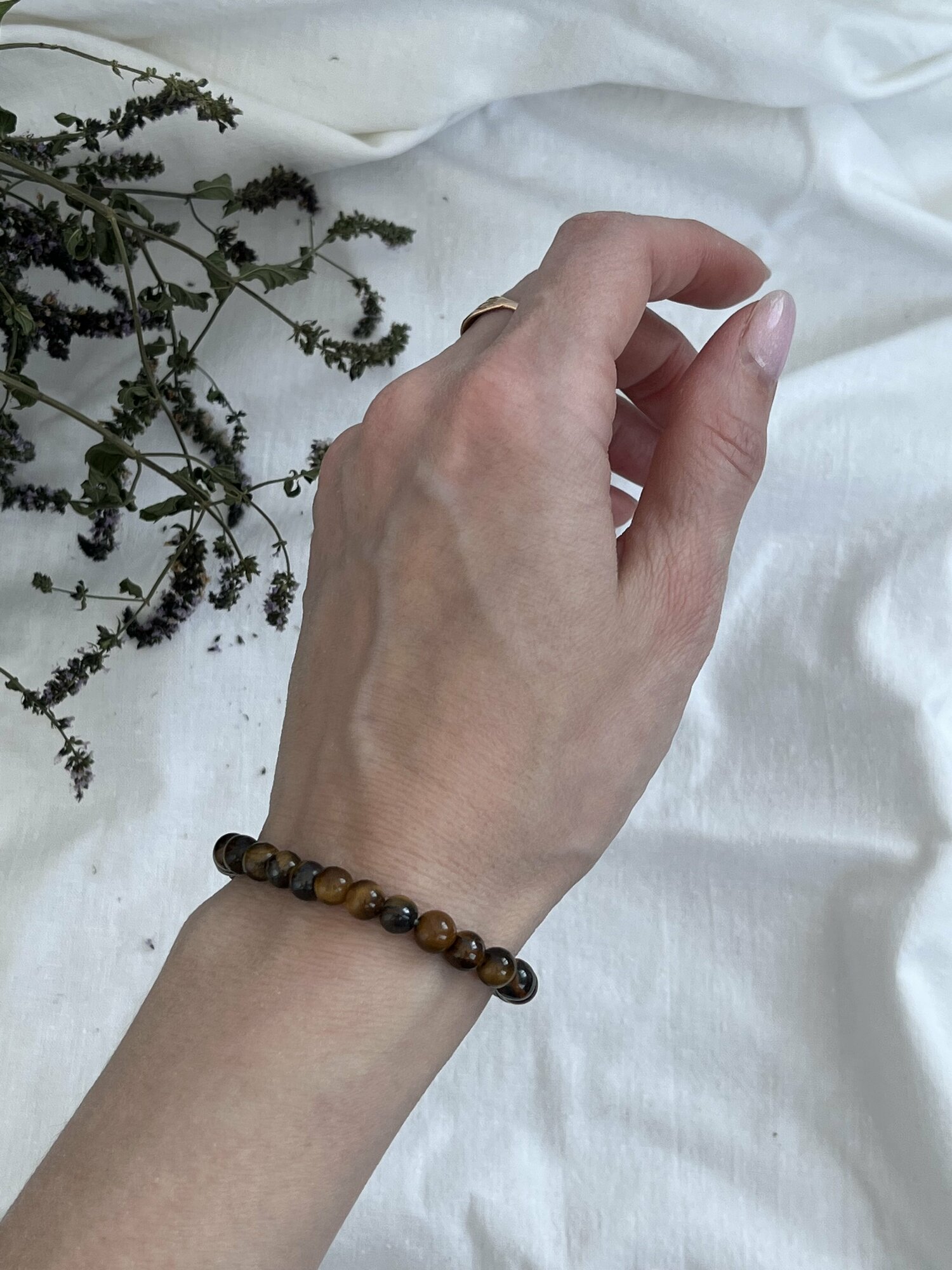 Браслет, тигровый глаз