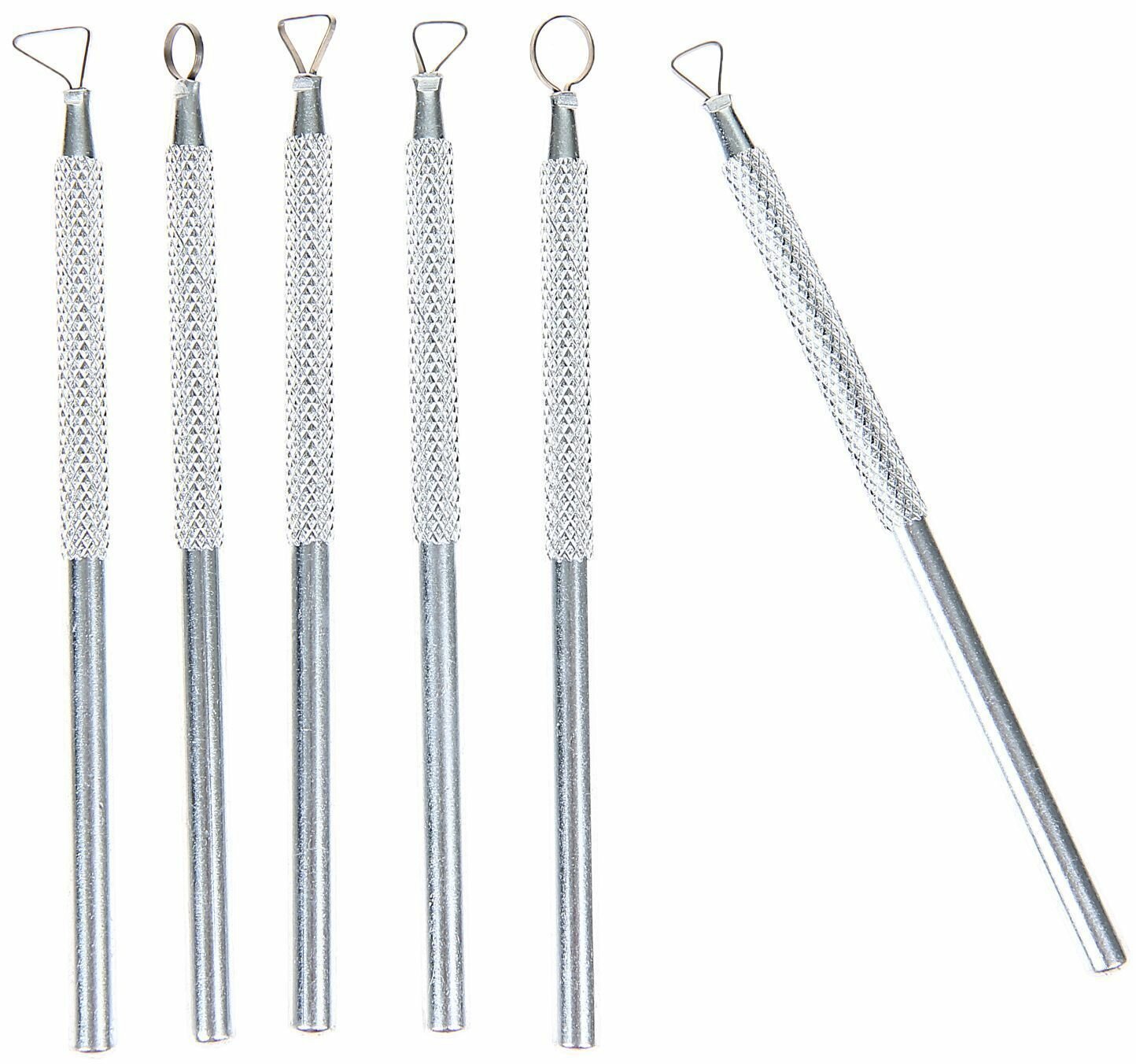 Набор инструментов для лепки из полимерной глины, пластики, стеки для создания отверстий и узоров, 6 предметов