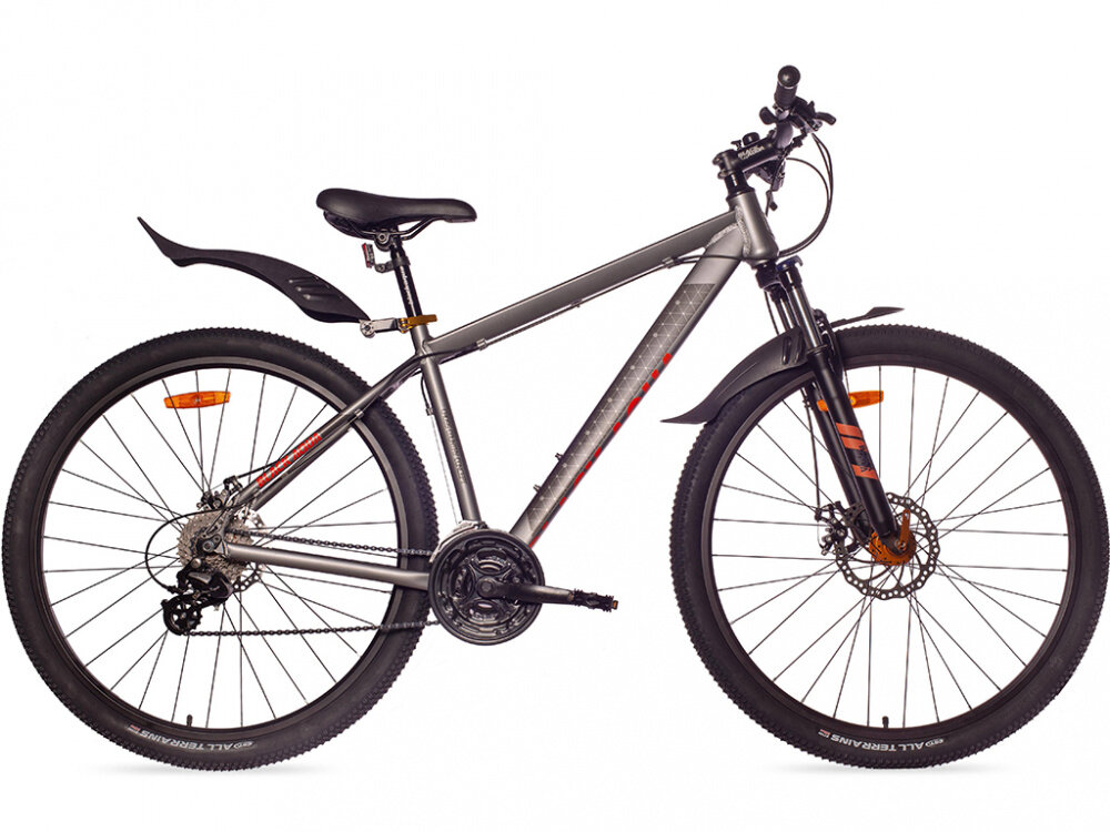 Велосипед Black Aqua Сross 2992 D matt 29" м (рама 21", серый/оранжевый)