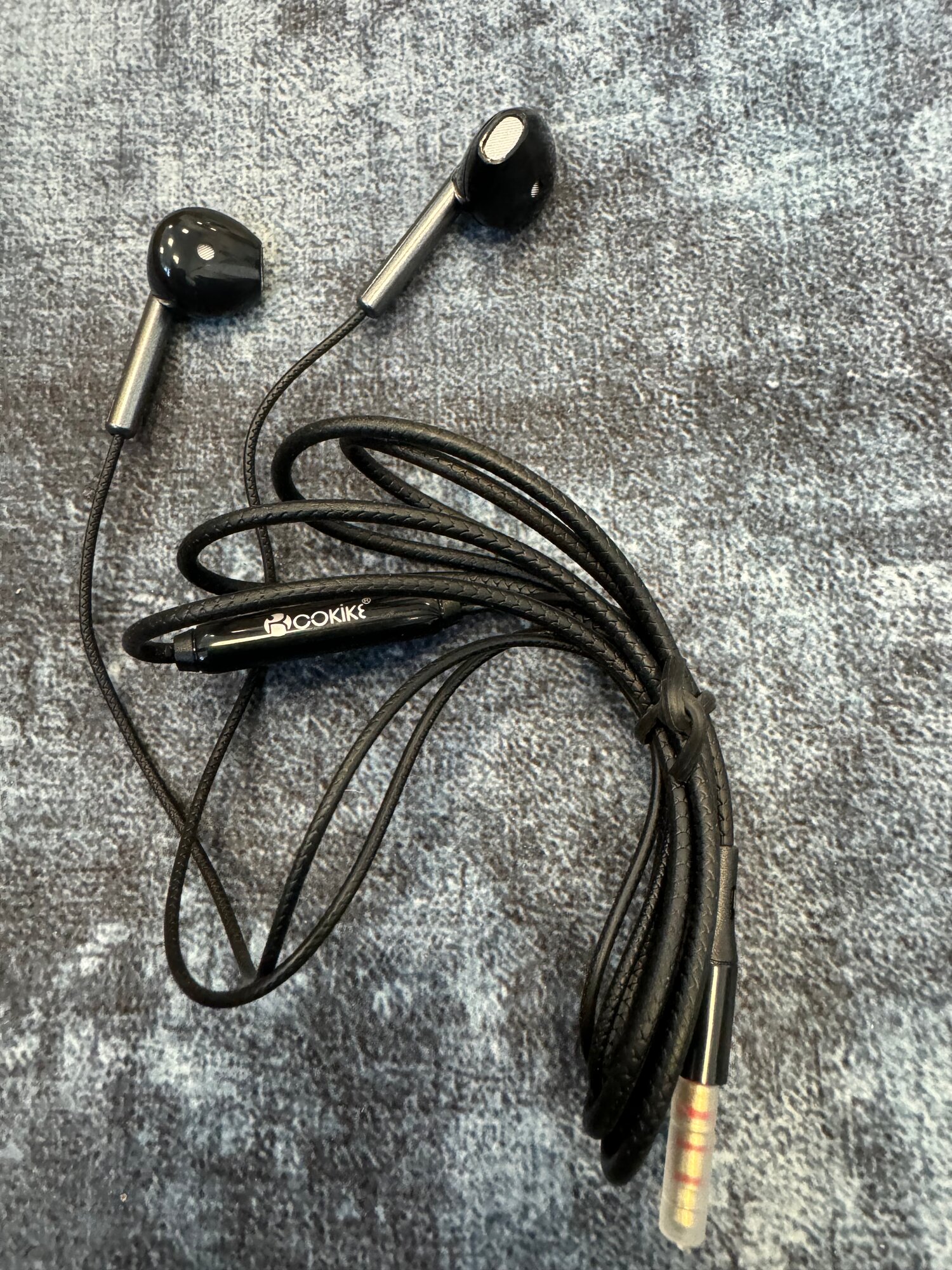 Проводные наушники капельки с микрофоном Cokike K15 (95 Дцб / 130см / 16 Ом) разъем 3.5мм для старых телефонов, магнитолы, радио, MP3-плеера, VR-оч.
