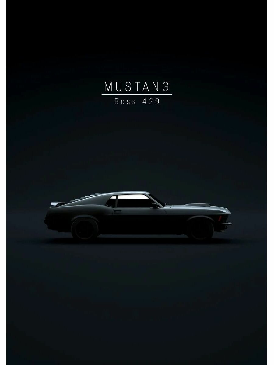 Постер "Minimalist Car. Ford Mustang Boss 429"